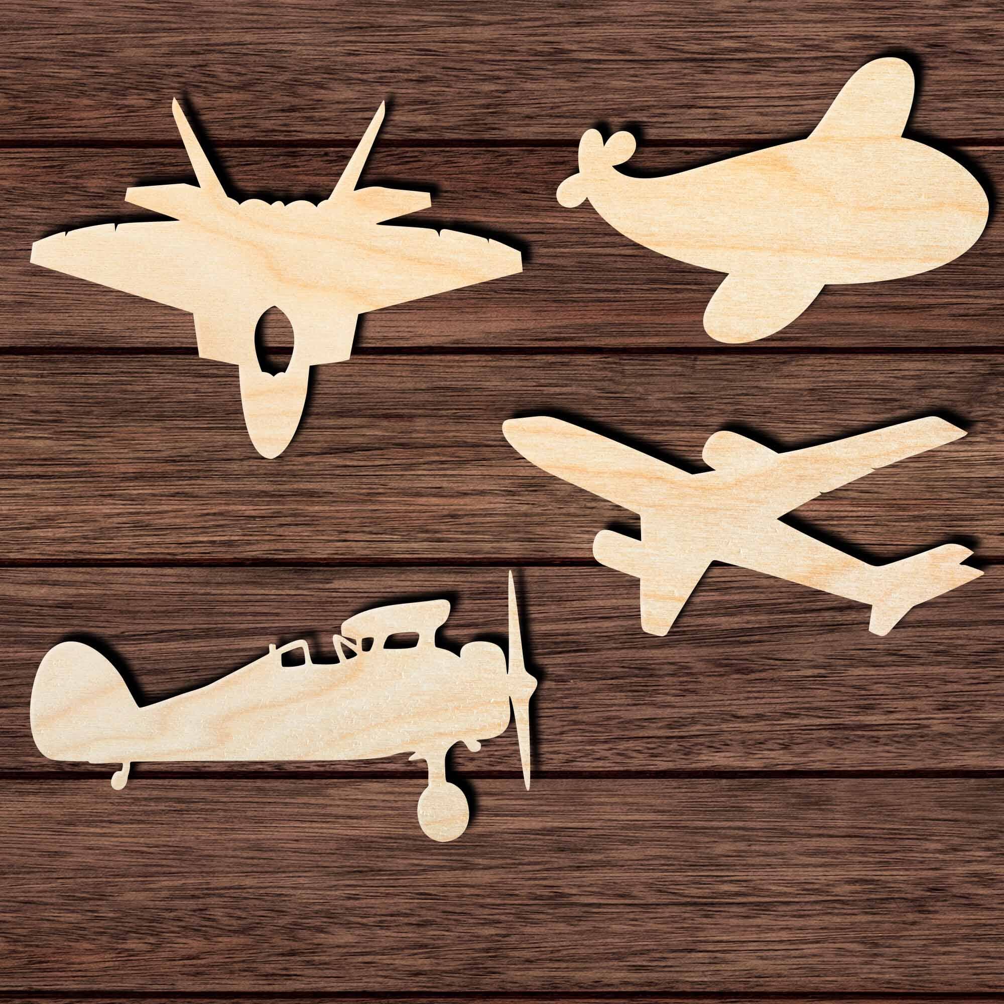 Airplane Shape Cutouts – Wood & Acrylic Aircraft Blanks – Signature ...