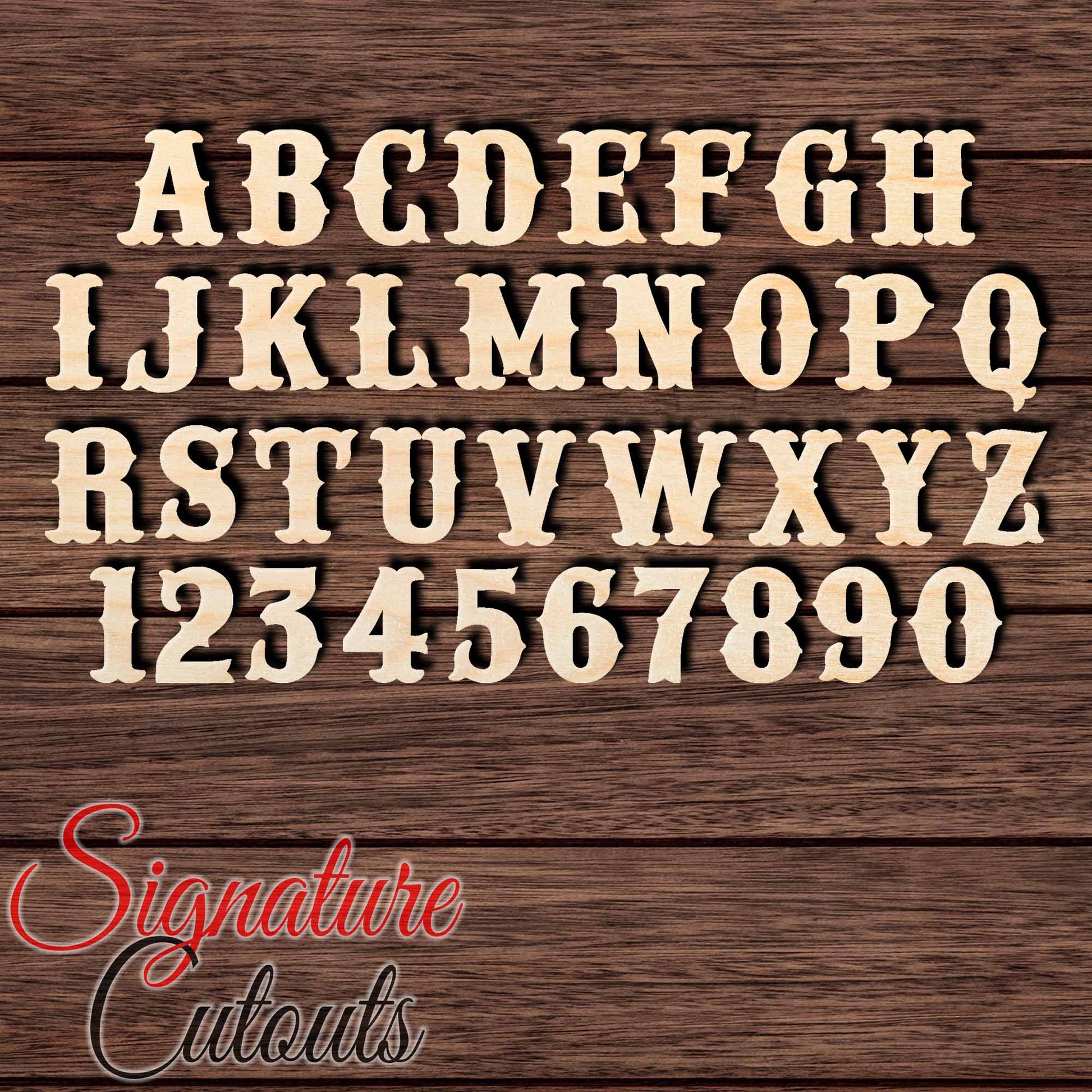 Western Font Letter Shape Cutout - Sold by the Letter • Measured by He ...